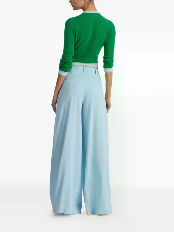 Alice + Olivia Blaire Pleated Trousers - Blue