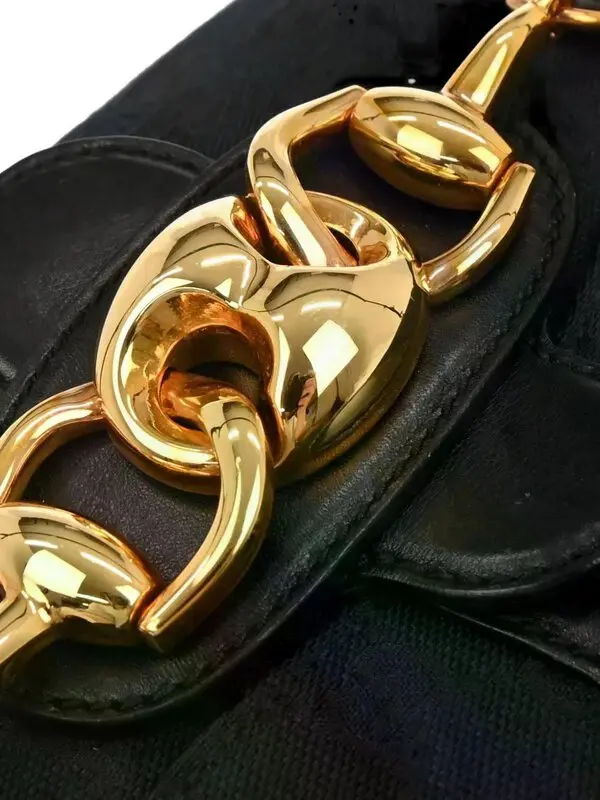 Gucci 1990-2000s Gg Leather Shoulder Bag