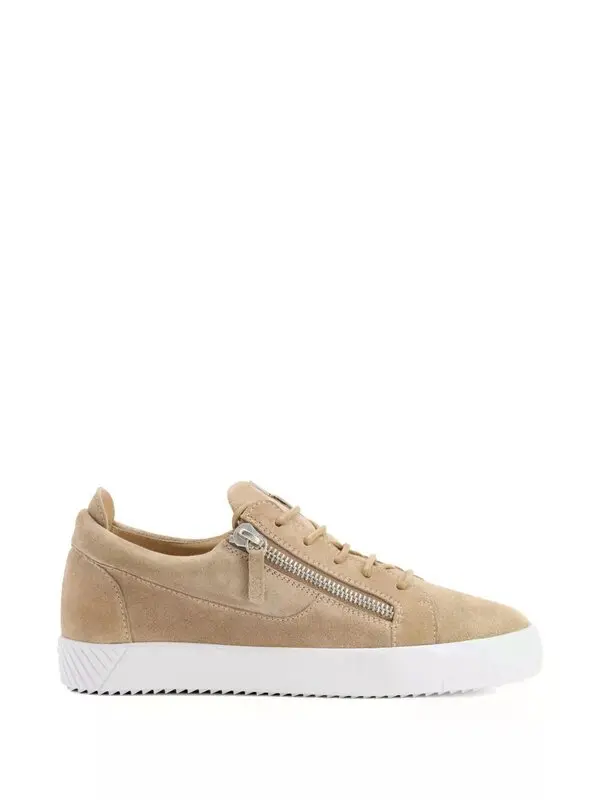GIUSEPPE ZANOTTI Frankie Metal Zippers Sneakers - Neutrals