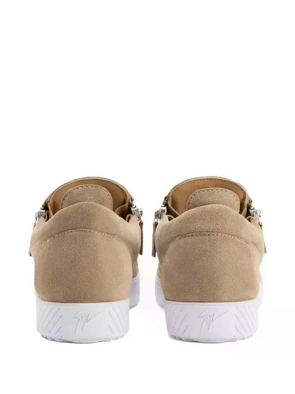 GIUSEPPE ZANOTTI Frankie Metal Zippers Sneakers - Neutrals