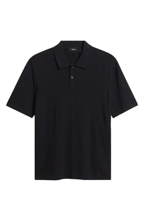 Theory Cable Knit In Light Bilen Polo - Dark Eclipse