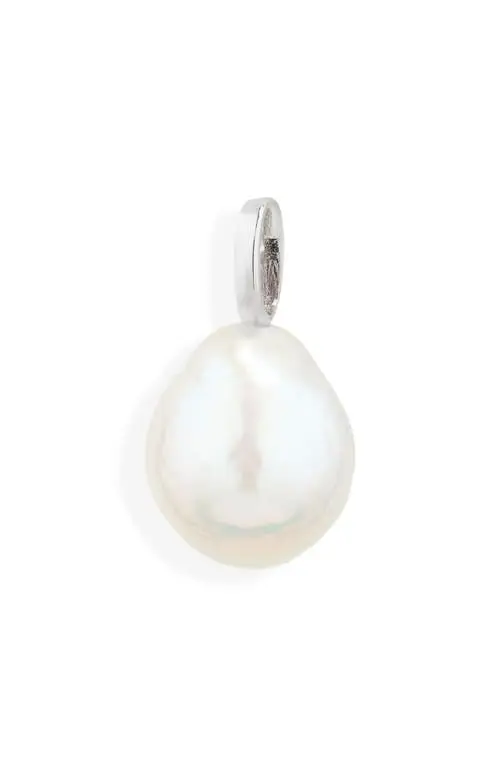 Adina Reyter Genuine Baroque Pearl Pendant Charm - Sterling Silver