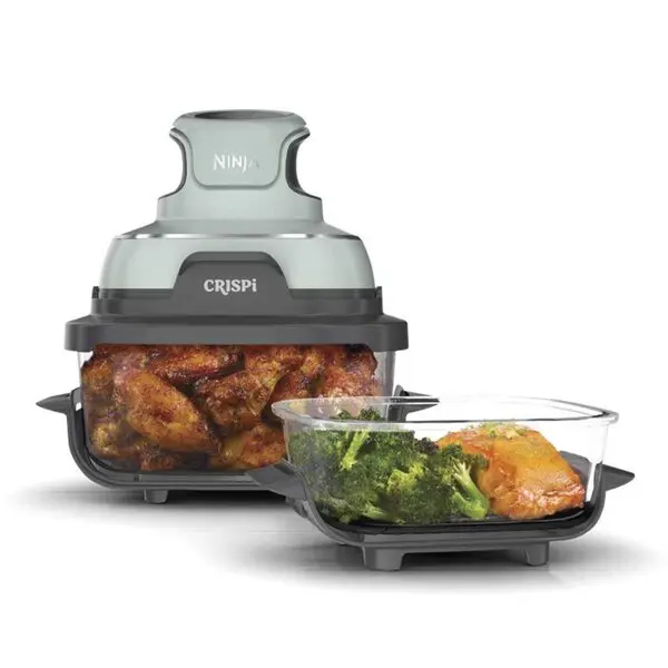 NINJA Crispi 4-in-1 Portable Glass Air Fryer Cooking System, Sage - Sage Green