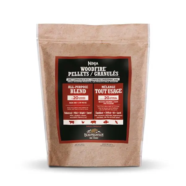 NINJA Woodfire Pellets, All-purpose Blend, 2-lb Bag - Brown/black