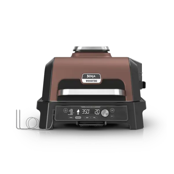 NINJA Woodfire Pro Connect Premium Xl Outdoor Grill & Smoker - Barbeque Brown