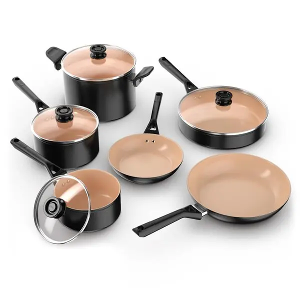 NINJA Extended Life Ceramic Select 10-piece Cookware Set - Black