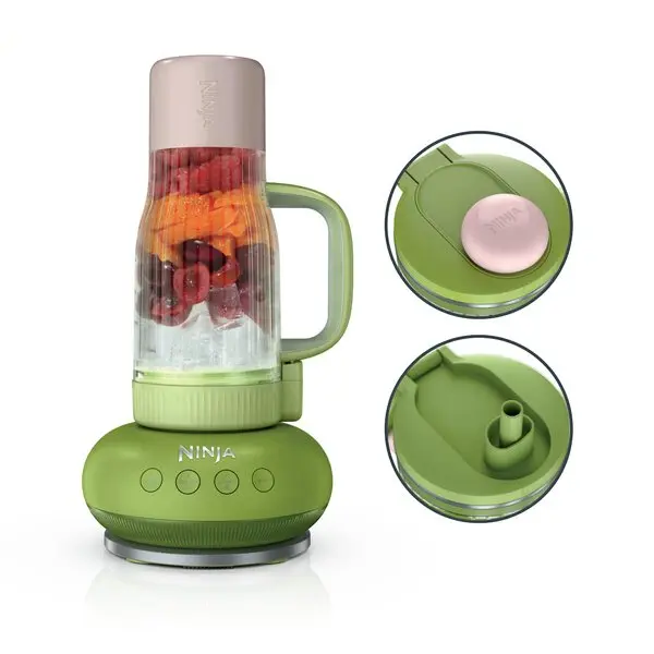 NINJA Blendboss Tumbler Blender With Travel Tumbler & Removable Straw - Watermelon Bubblegum