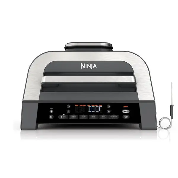 NINJA Foodi Smart Xl 6-in-1 Indoor Grill & Air Fryer With Built In Thermometer - Dark Grey/stainless