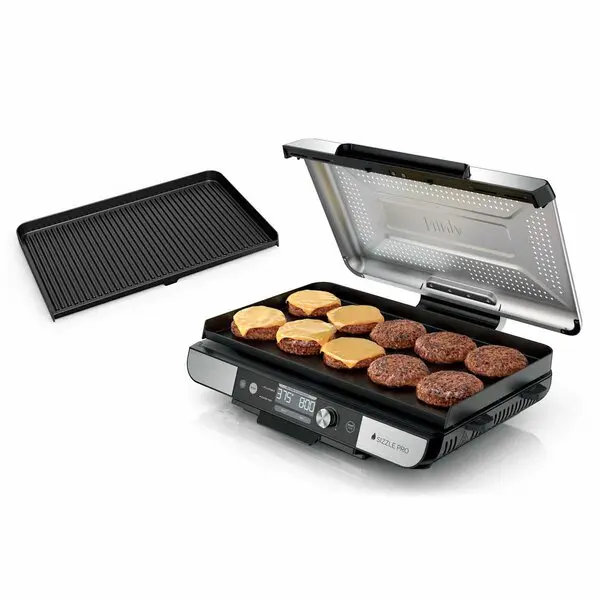 NINJA Sizzle Pro Xl Indoor Griddle And Grill - Natural Metal/black