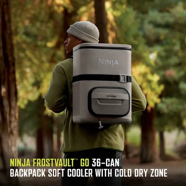 NINJA Outdoor Frostvault Go 36-can Backpack Soft Cooler - Birch Beige