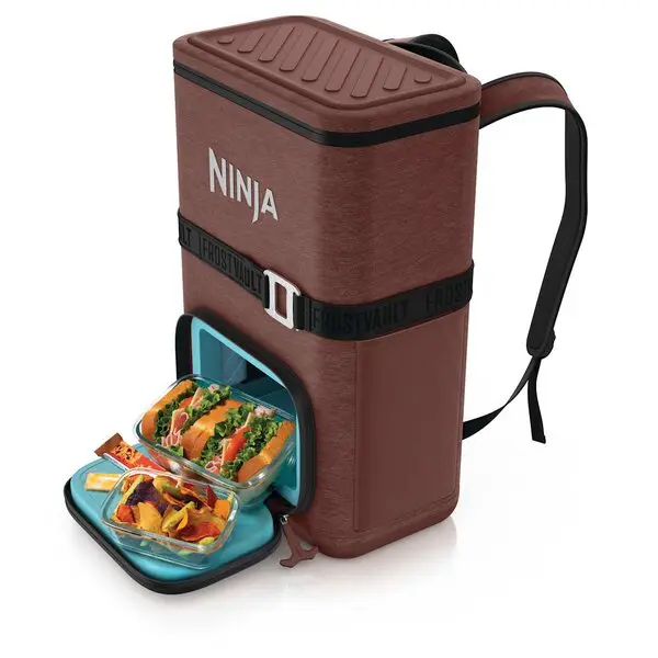NINJA Frostvault 24 Can Backpack Cooler In - Brown