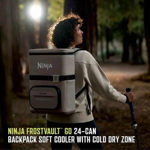 NINJA Frostvault 24-can Backpack Cooler - Beige