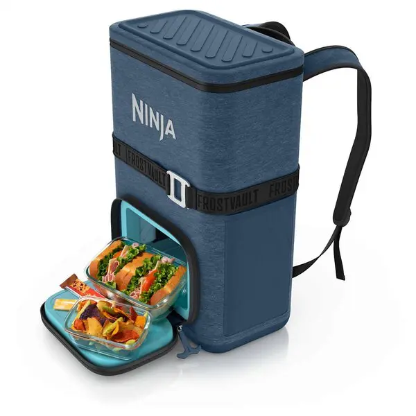 NINJA Frostvault 24 Can Backpack Cooler - Navy Blue