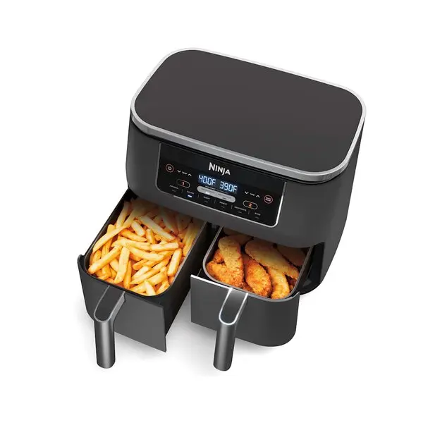 NINJA Foodi 6-in-1 8-qt. 2-basket Air Fryer With Dualzone Technology - Dark Grey