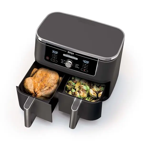 NINJA Foodi 6-in-1 10-qt. Xl 2-basket Air Fryer With Dualzone Technology - Grey