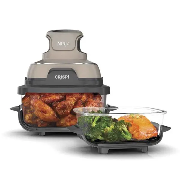 NINJA Crispi 4-in-1 Portable Glass Air Fryer Cooking System - Stone