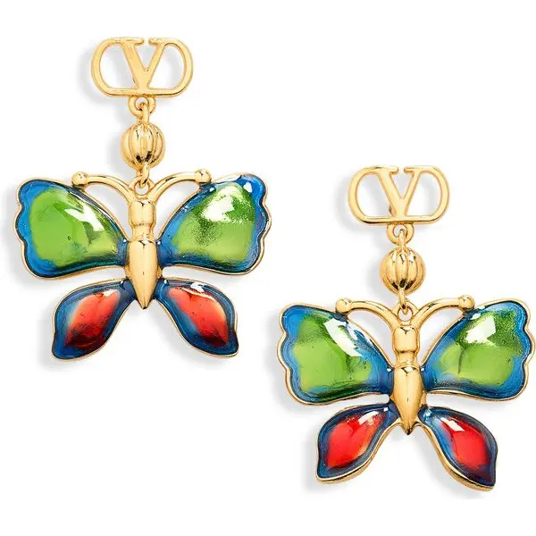 Valentino Garavani Butterfly Earrings - Gold