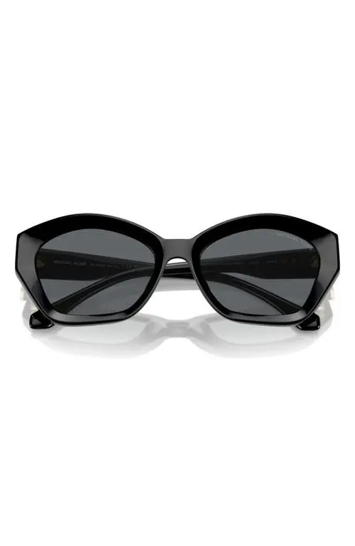 Michael Kors Bel Air 54mm Geometric Sunglasses - Black
