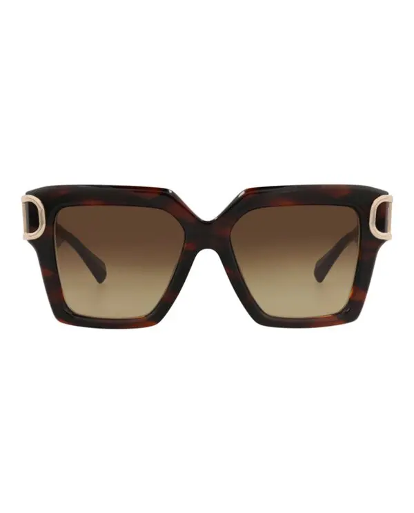 Valentino Garavani Sunglasses Squareframe Acetate - Bron Bron Bron (vls/107b/55)