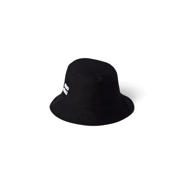 Miu Miu Drill Bucket Hat - Black/white