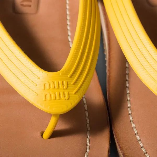 Miu Miu Thong Sandals - Yellow
