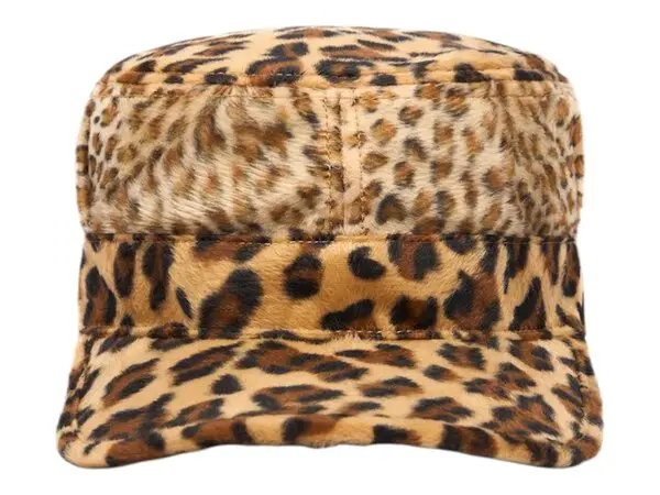 DENIM TEARS Faux Fur Giraffe Print Cap - Multicolor