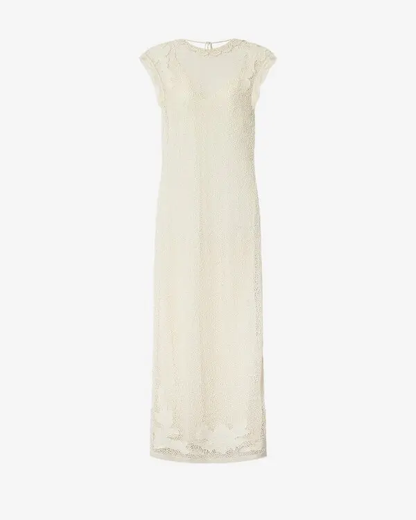 Isabel Marant Étoile Delvine Embroidered Cotton Mesh Dress - Ecru