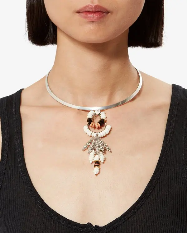 Isabel Marant Lyna Choker Necklace - Ecru/silver