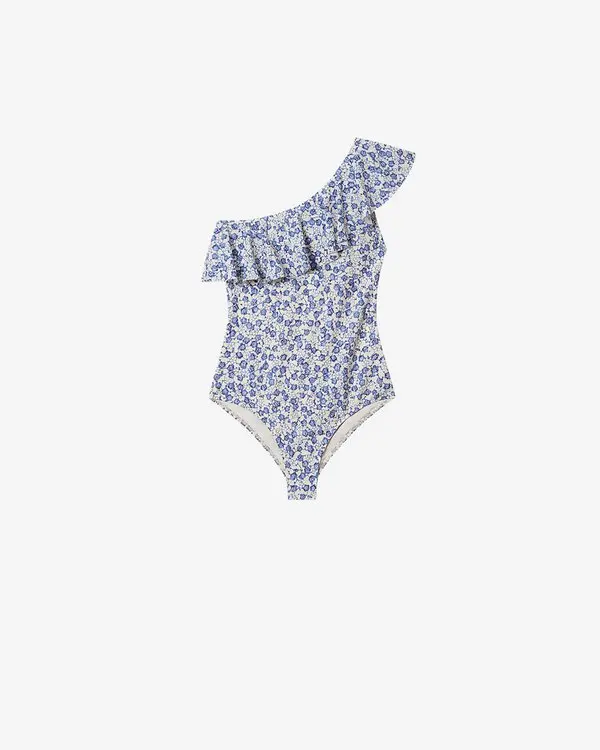 Isabel Marant Sicilya Floral One-piece Swimsuit - Blue