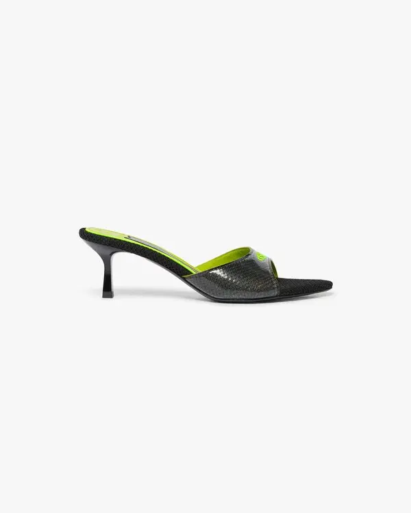 Casablanca Heeled Mule Sandals - Black