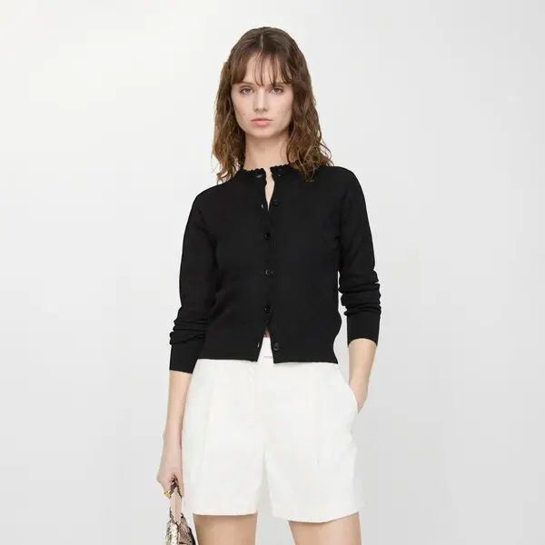 Burberry Check Wool Silk Cardigan