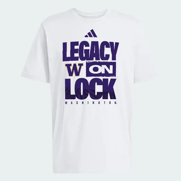 Adidas Washington Huskies 2026 Legacy On Lock March Madness T-shirt White - White / Ncaa-wtn-6va