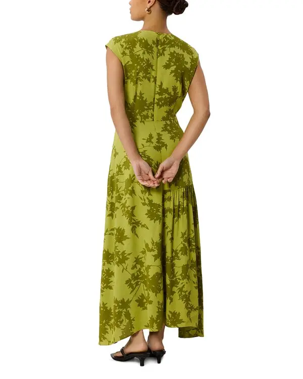 whistles green floral dress Petite Asymmetric Maxi - Green/Multi - 54% Off Womens dresses