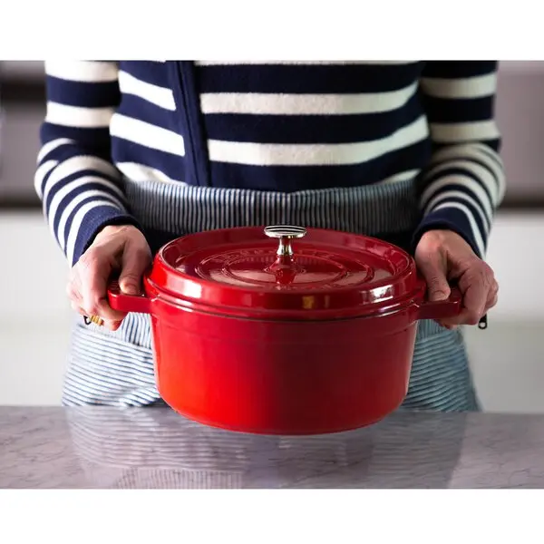 STAUB Round Cocotte, 4 Quart - Cherry