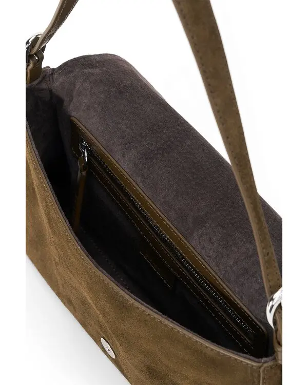 Staud Harlow Suede Shoulder Bag - Truffle Suede