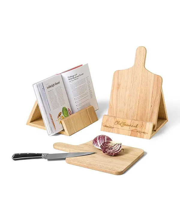 UNCOMMON GOODS Cutting Board & Cookbook Stand Karmic Creations - Natural