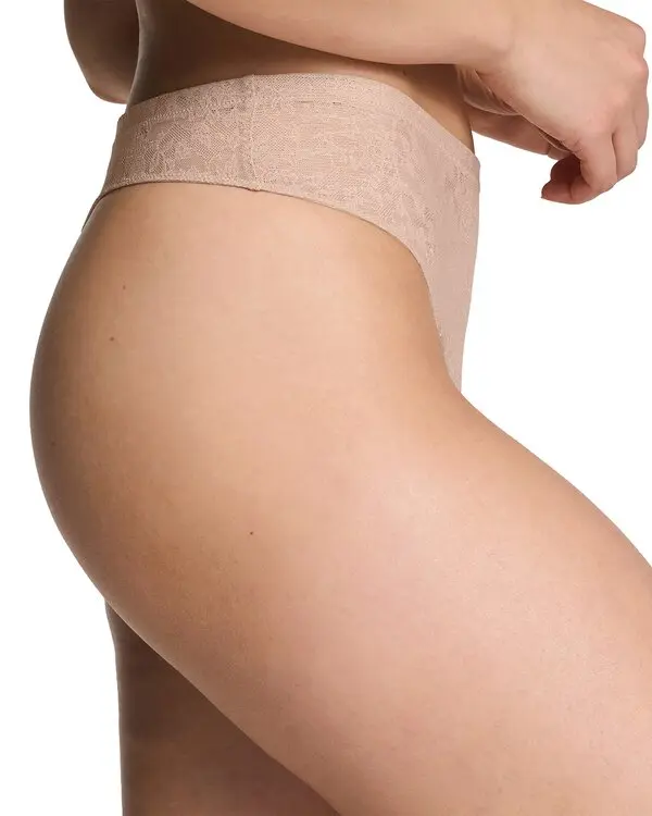 Spanx Supersmooth Day To Night Lace Thong - Chai