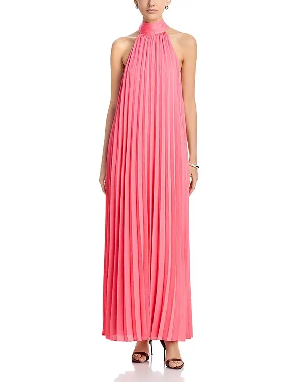UNGARO Beverly Pleated Maxi Dress