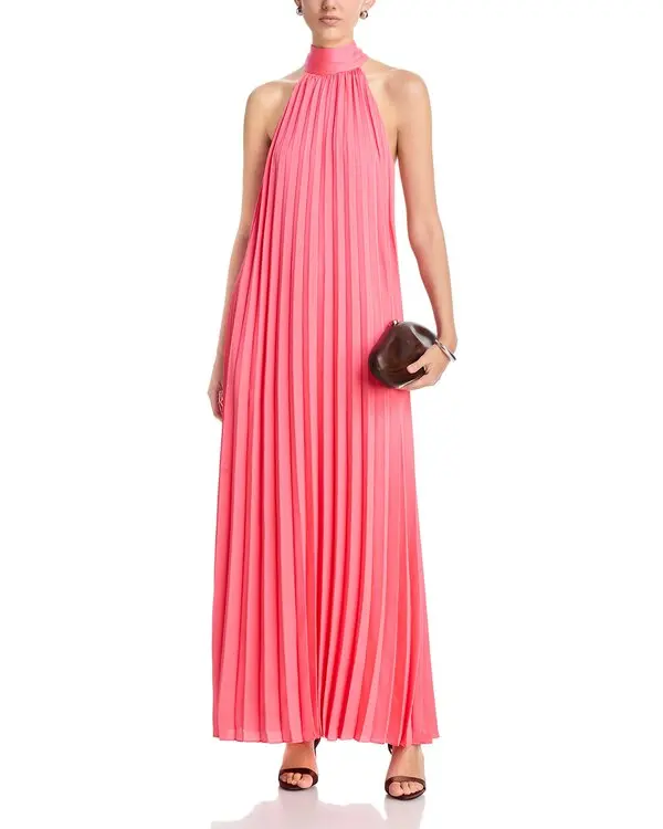 UNGARO Beverly Pleated Maxi Dress