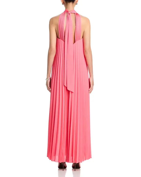 UNGARO Beverly Pleated Maxi Dress
