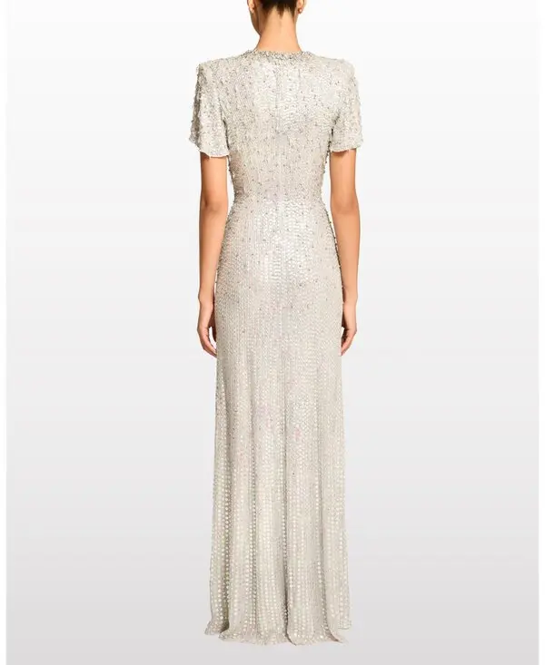Jenny Packham Serenity Sequin-embellished Gown - Ammonite