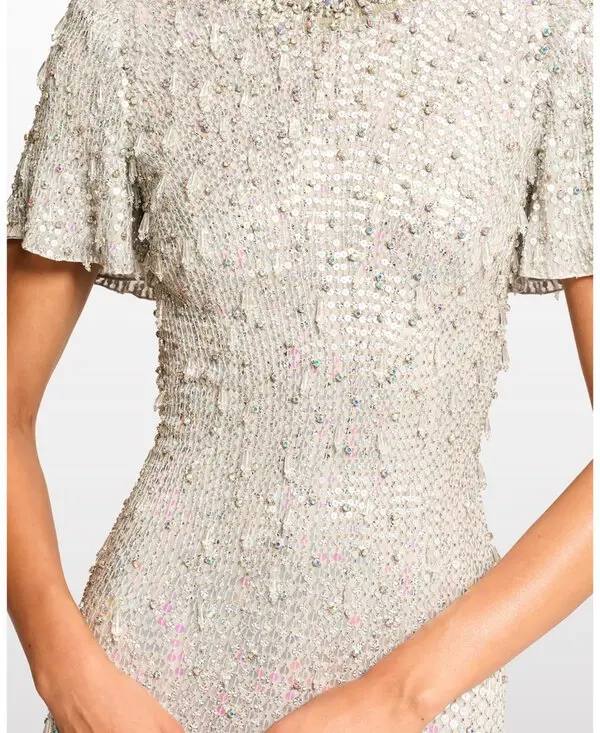 Jenny Packham Serenity Sequin-embellished Gown - Ammonite