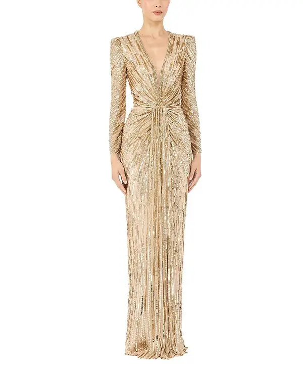 Jenny Packham Darcy Sequin-embellished Gown - Illusion