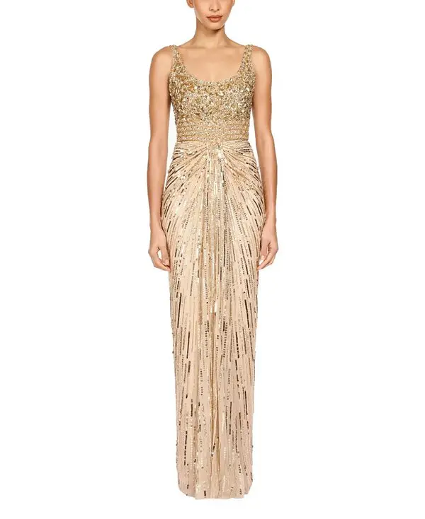 Jenny Packham Elixir Sequin-embellished Maxi Dress - Illusion
