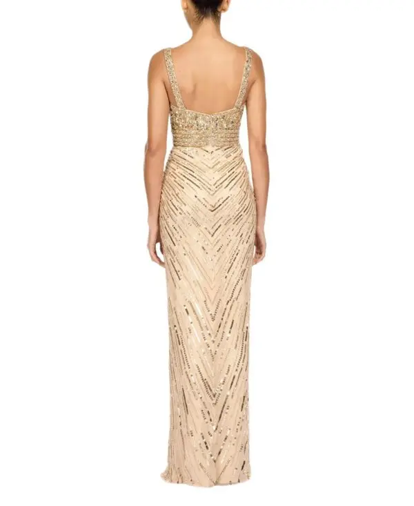 Jenny Packham Elixir Sequin-embellished Maxi Dress - Illusion