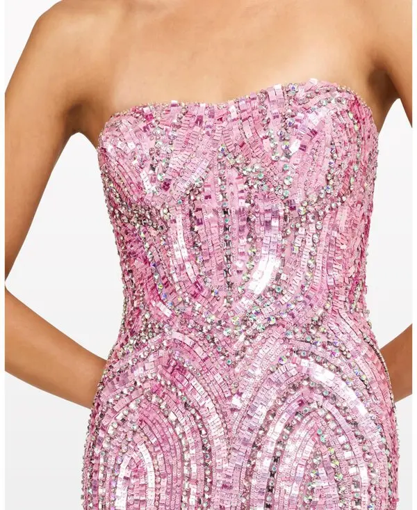 Jenny Packham Sequin-embellished Strapless Gown - Parma Violet