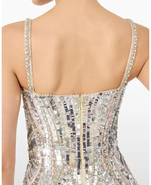 Jenny Packham Rebecca Sequin-embellished Mini Dress - Parchment
