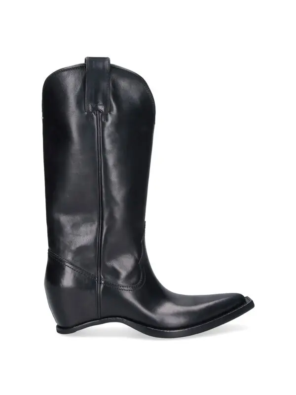 MAISON MARGIELA Heel-less Leather Boots - Black