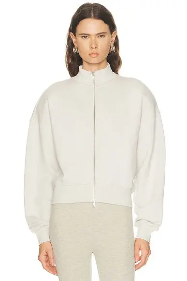 AGOLDE Jensen Zip Up Sweatshirt - Bone