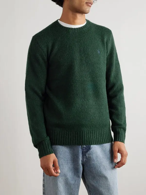 Polo Ralph Lauren Logo-embroidered Knitted Sweater - Green
